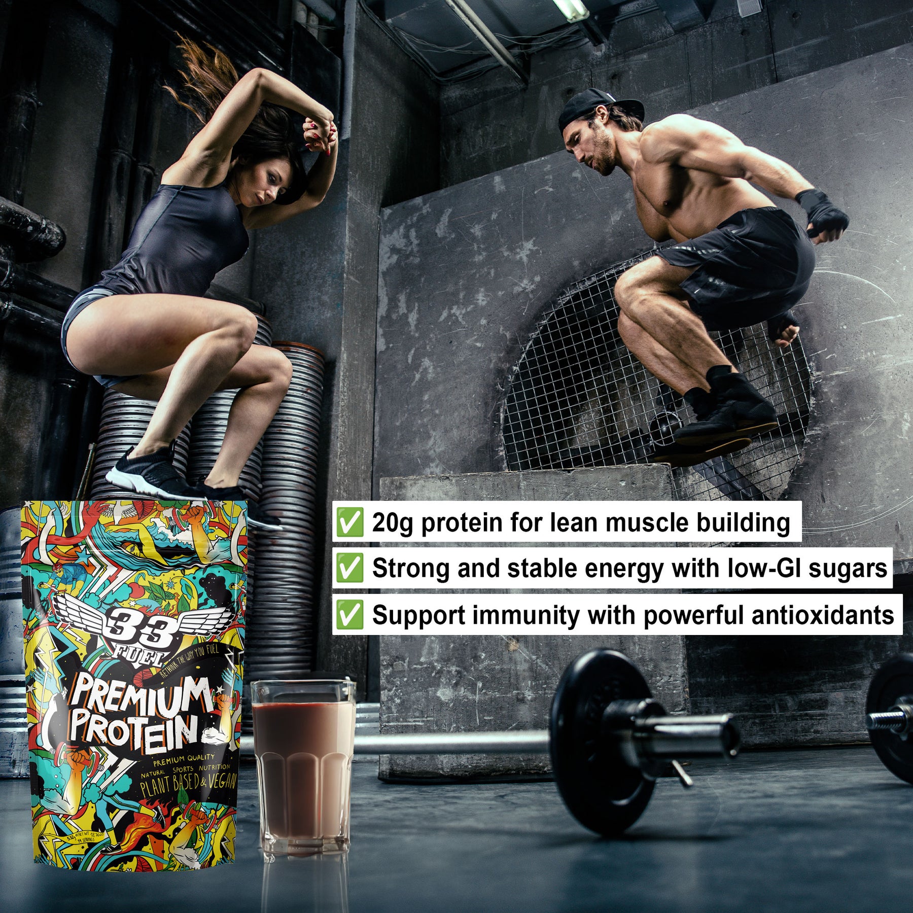 Premium Plant-Based Protein Powder | Natural Protein Powder | 33Fuel®